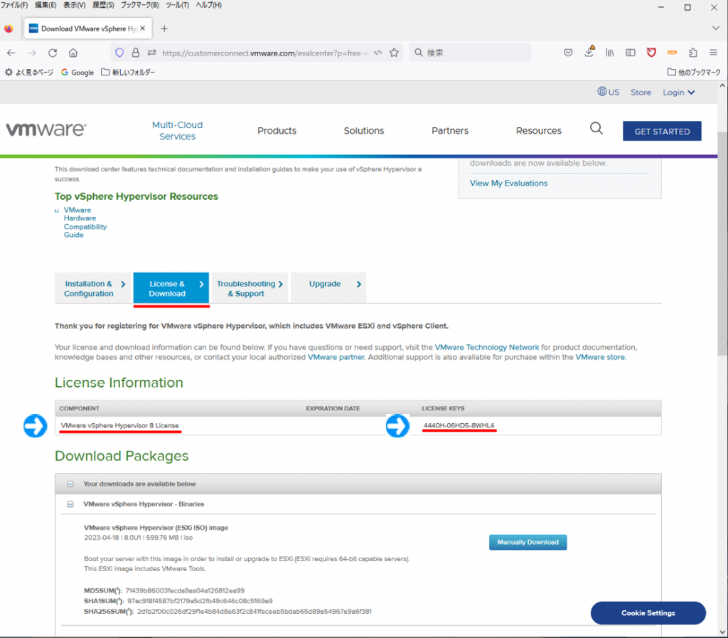 VMwareESXi 8.0のダウンロードとライセンスキーの取得 / Windows12に対応 | ムービットのブログ